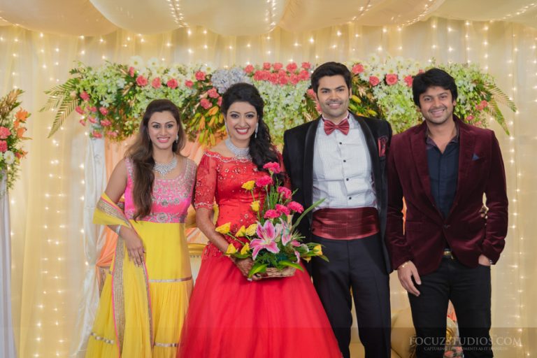 Celebrity Actor Ganesh Venkatram and Nisha Krishnan Wedding Reception ...
